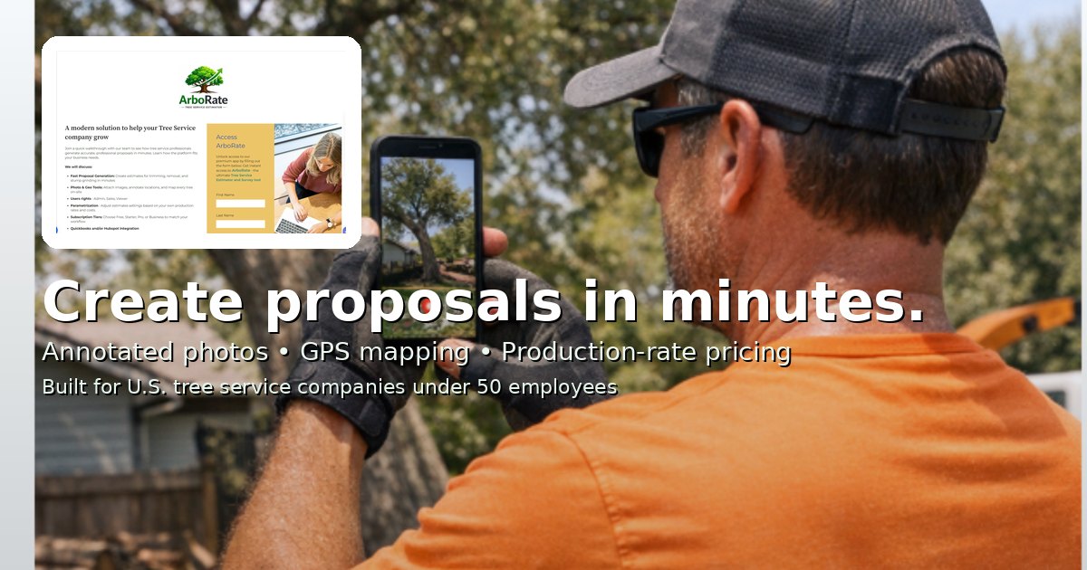 Tree Estimating Software & Tree Survey App | ArboRate